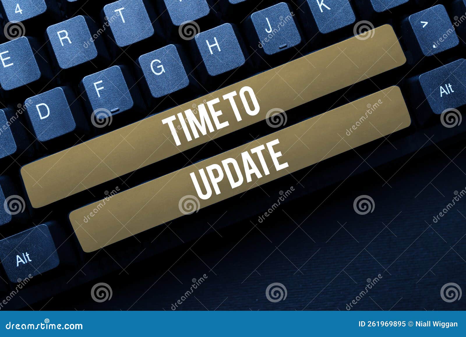 Sign Displaying Time To Update. Business Approach System Software ...