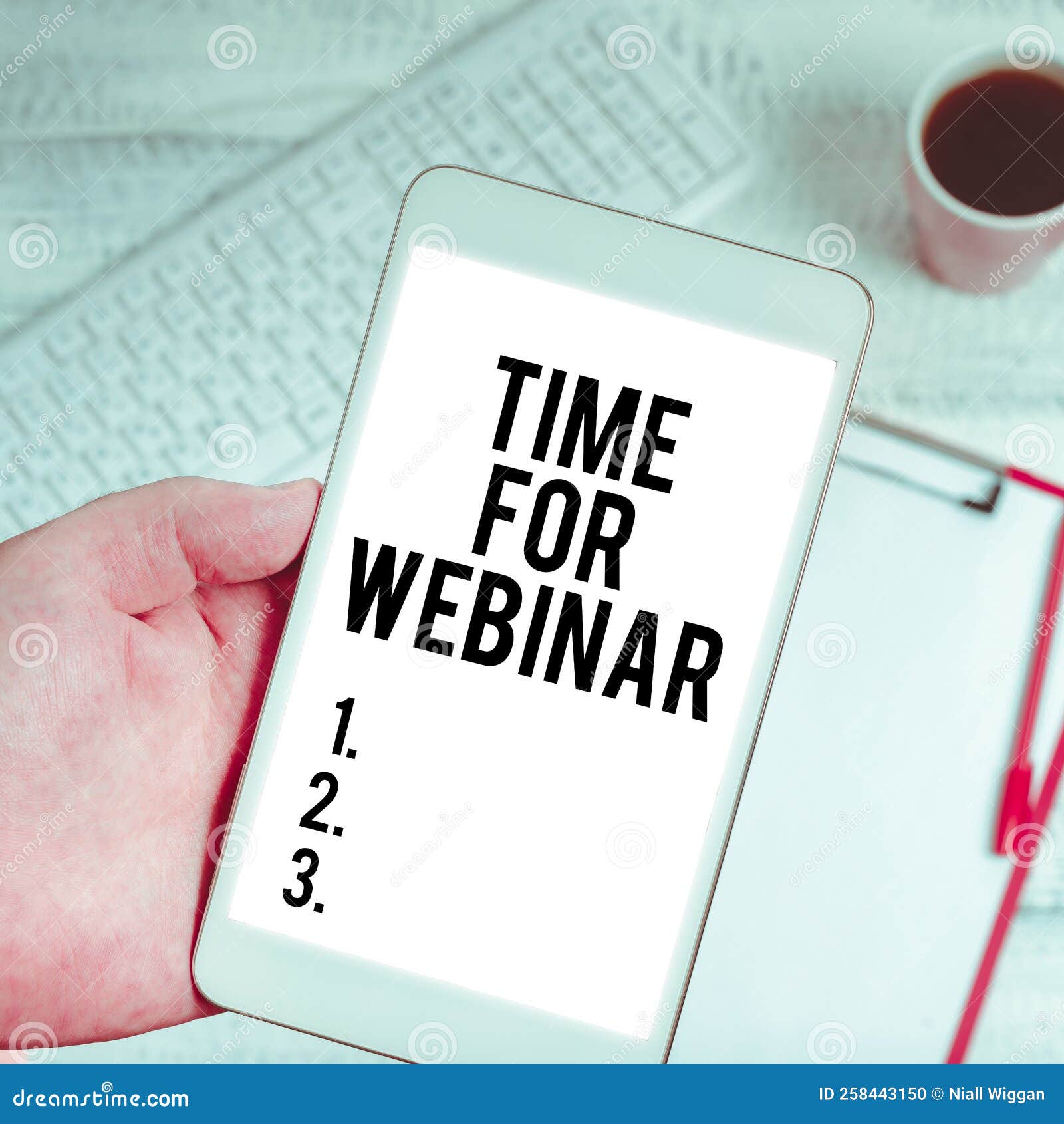 Sign Displaying Time for Webinar. Internet Concept Elearning, Web ...