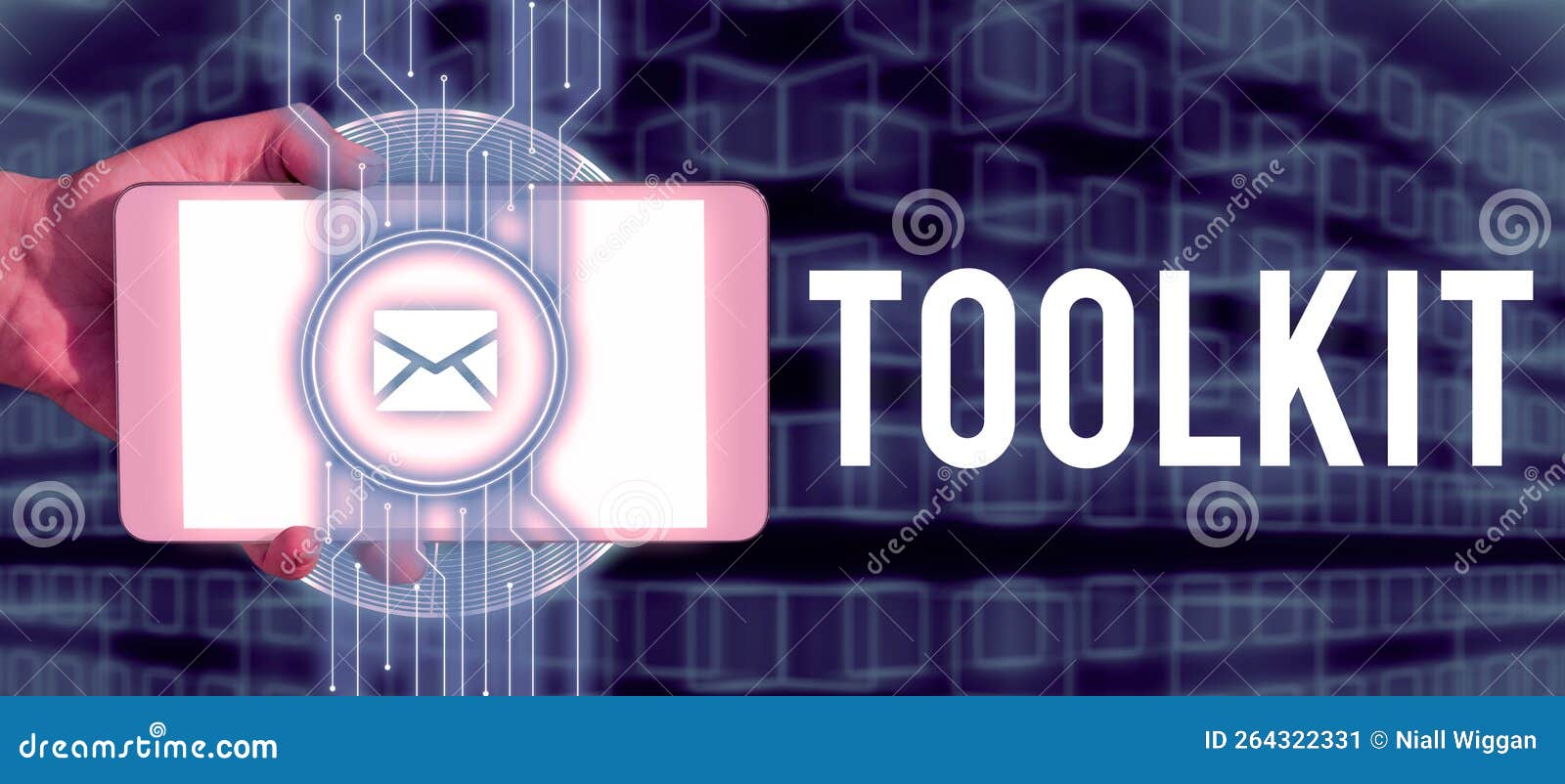 Sign Displaying Toolkit. Business Concept Set of Tools Kept in a Bag or Box and Used for a ...