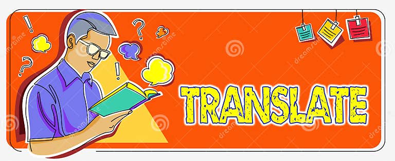 Sign Displaying Translate. Word for Another Word with Same Equivalent ...