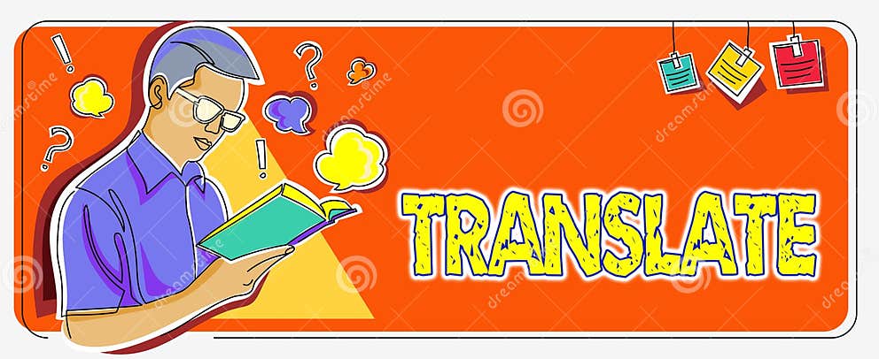 Sign Displaying Translate. Word for Another Word with Same Equivalent ...