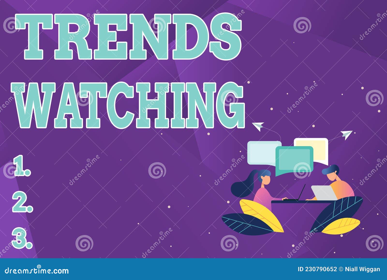 Sign Displaying Trends Watching. Word for Change or Development Towards ...