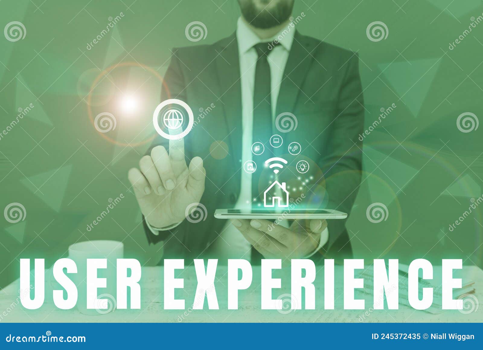 Sign Displaying User Experience. Conceptual Photo Using Website ...