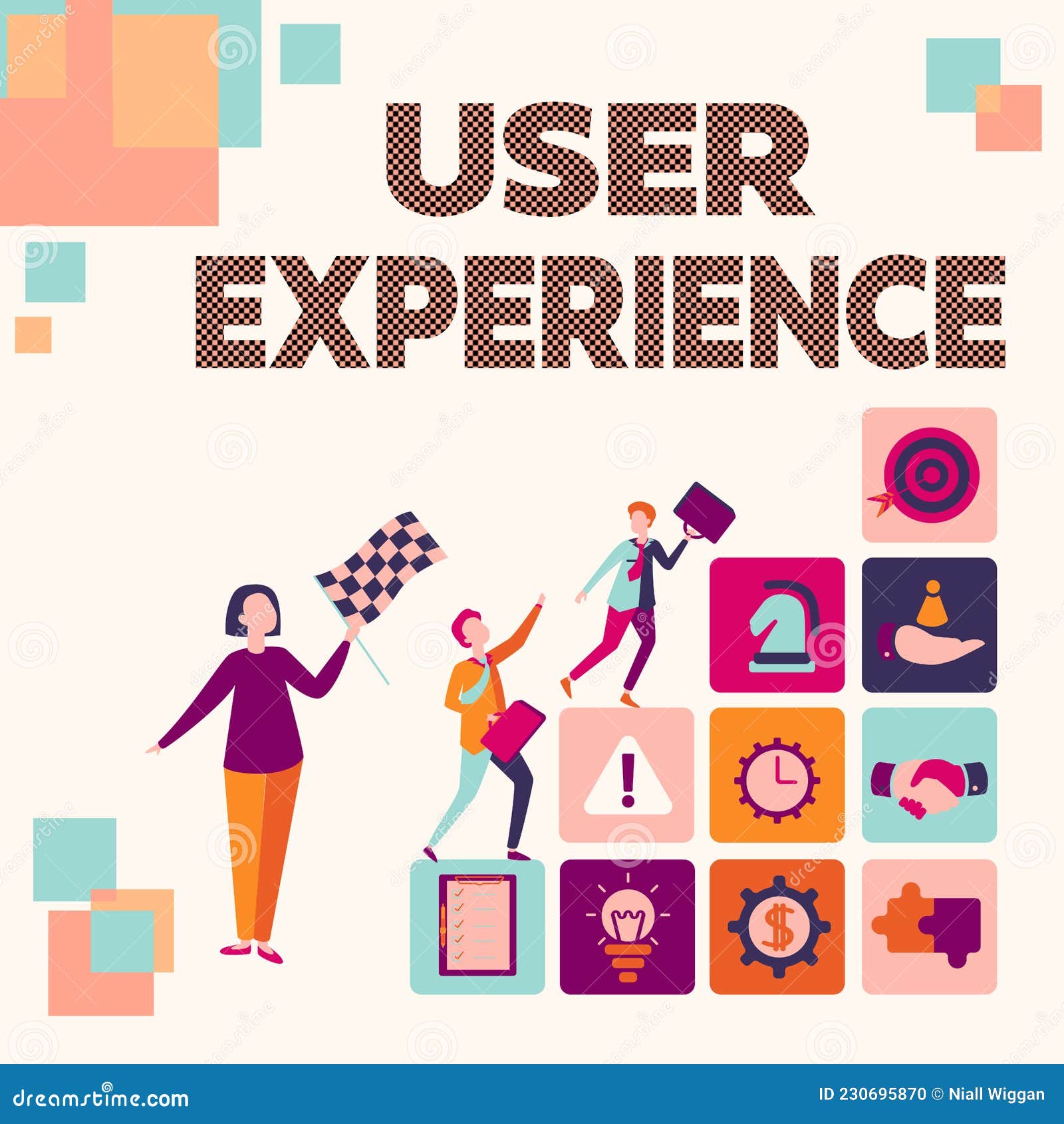 Sign Displaying User Experience. Internet Concept the Overall ...