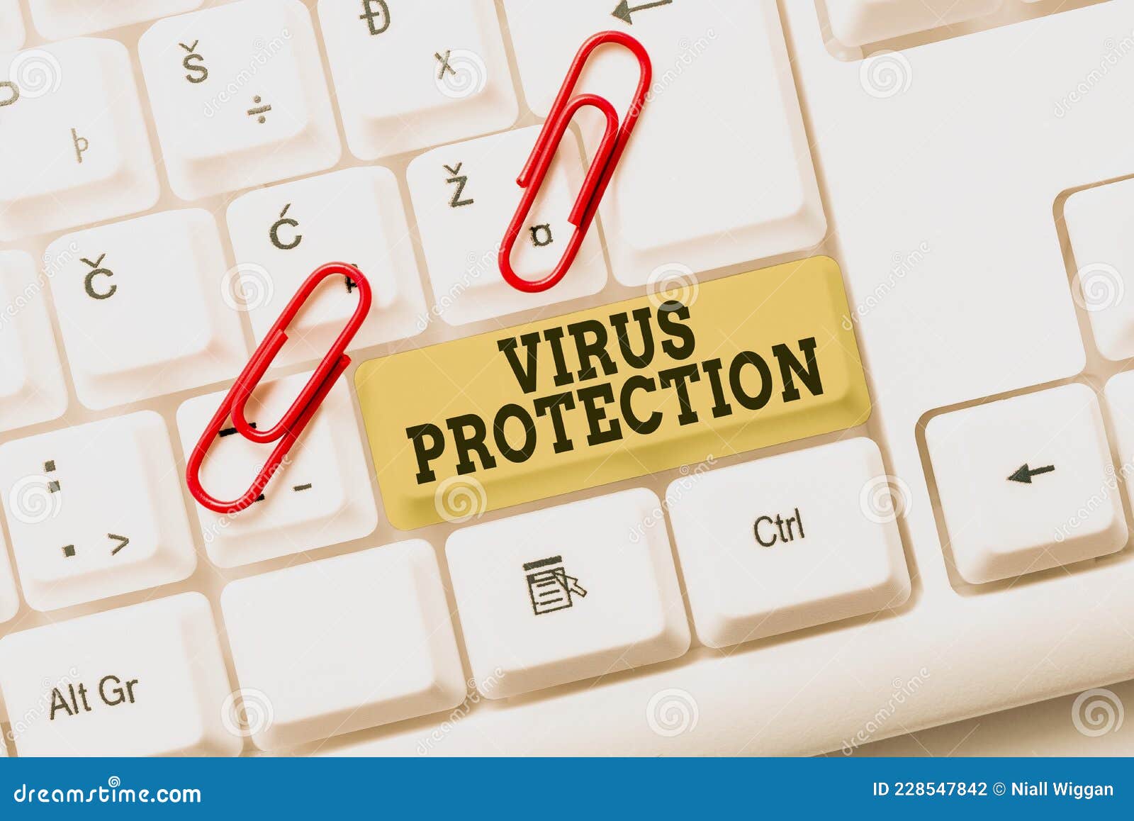 Sign Displaying Virus Protection. Concept Meaning Program Designed To ...