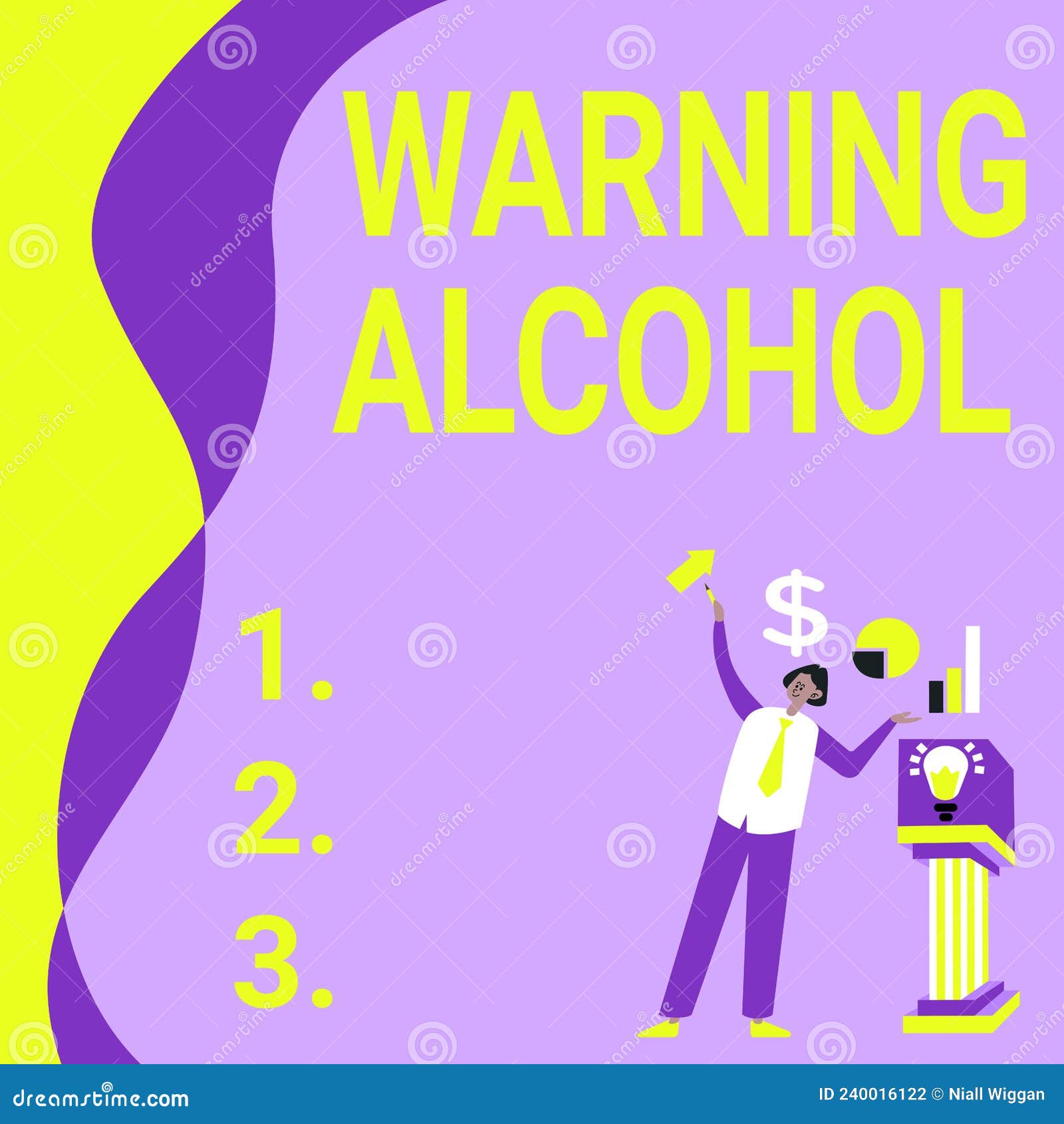 Sign Displaying Warning Alcohol. Internet Concept Messages Appear on ...