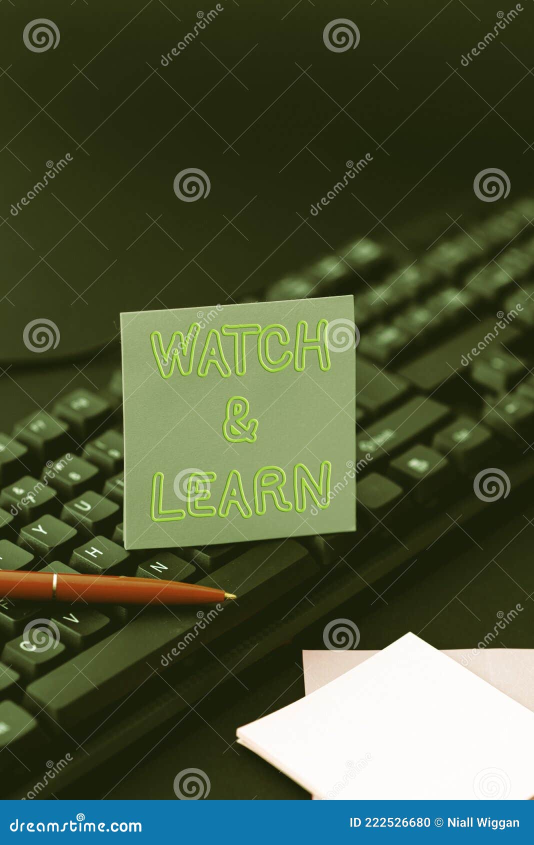 Sign Displaying Watch and Learn. Business Idea Demonstrating an Action ...