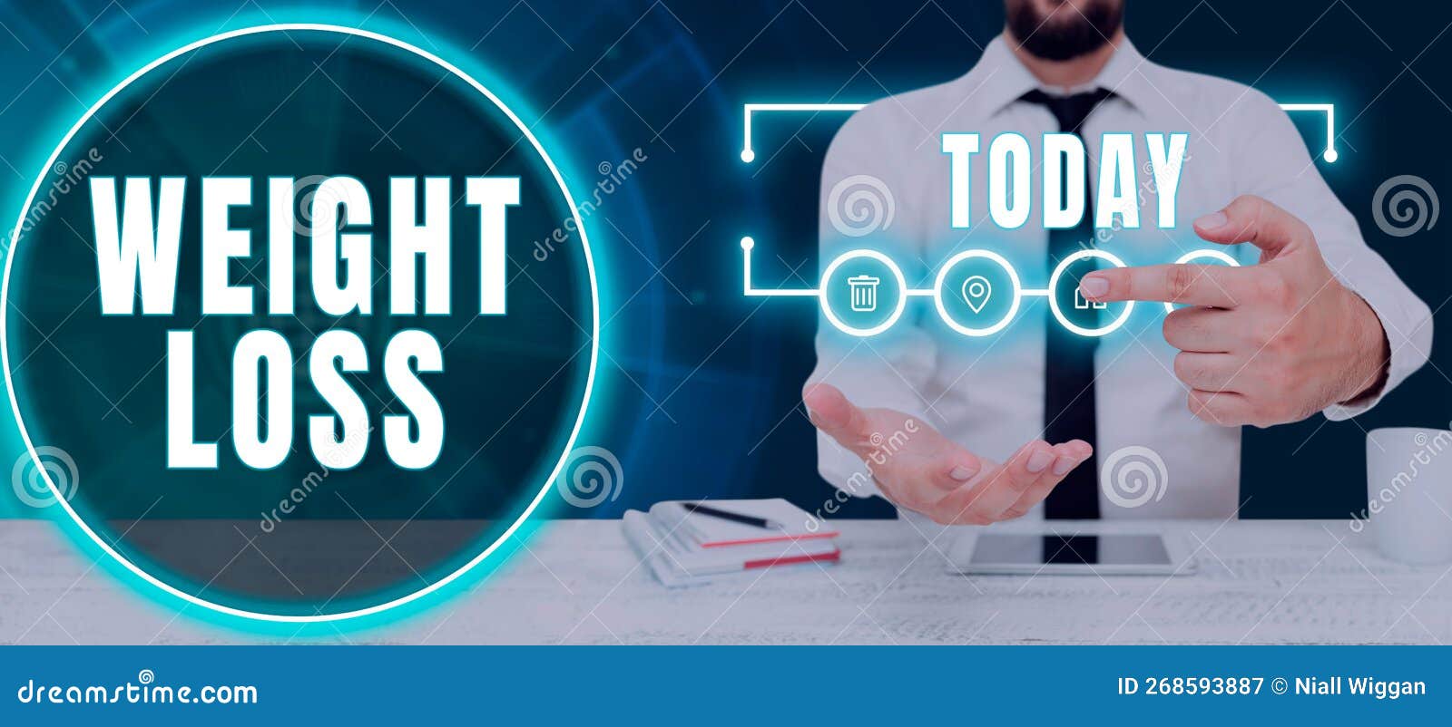 Sign Displaying Weight Loss. Business Showcase Decrease in Body Fluid ...