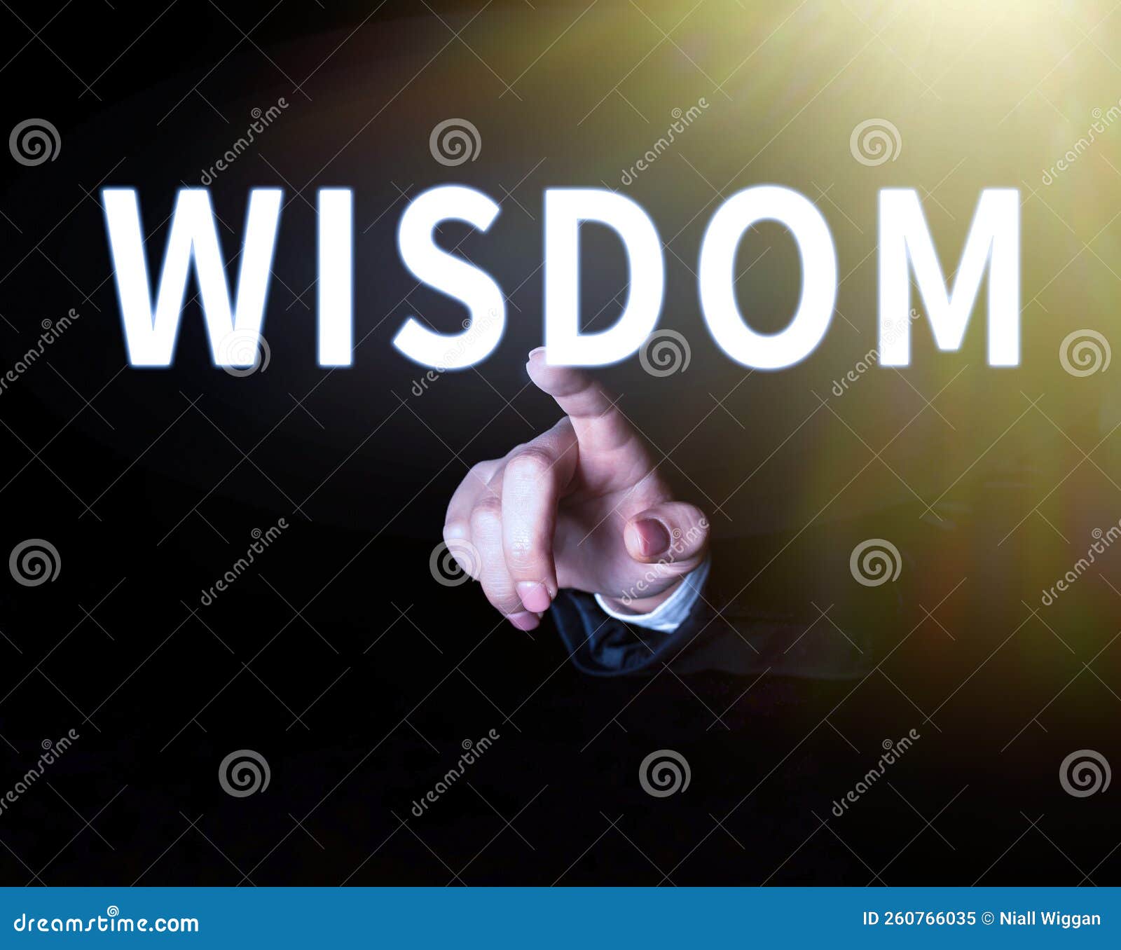 Hand Writing Sign Wisdom. Internet Concept Body of Knowledge and ...