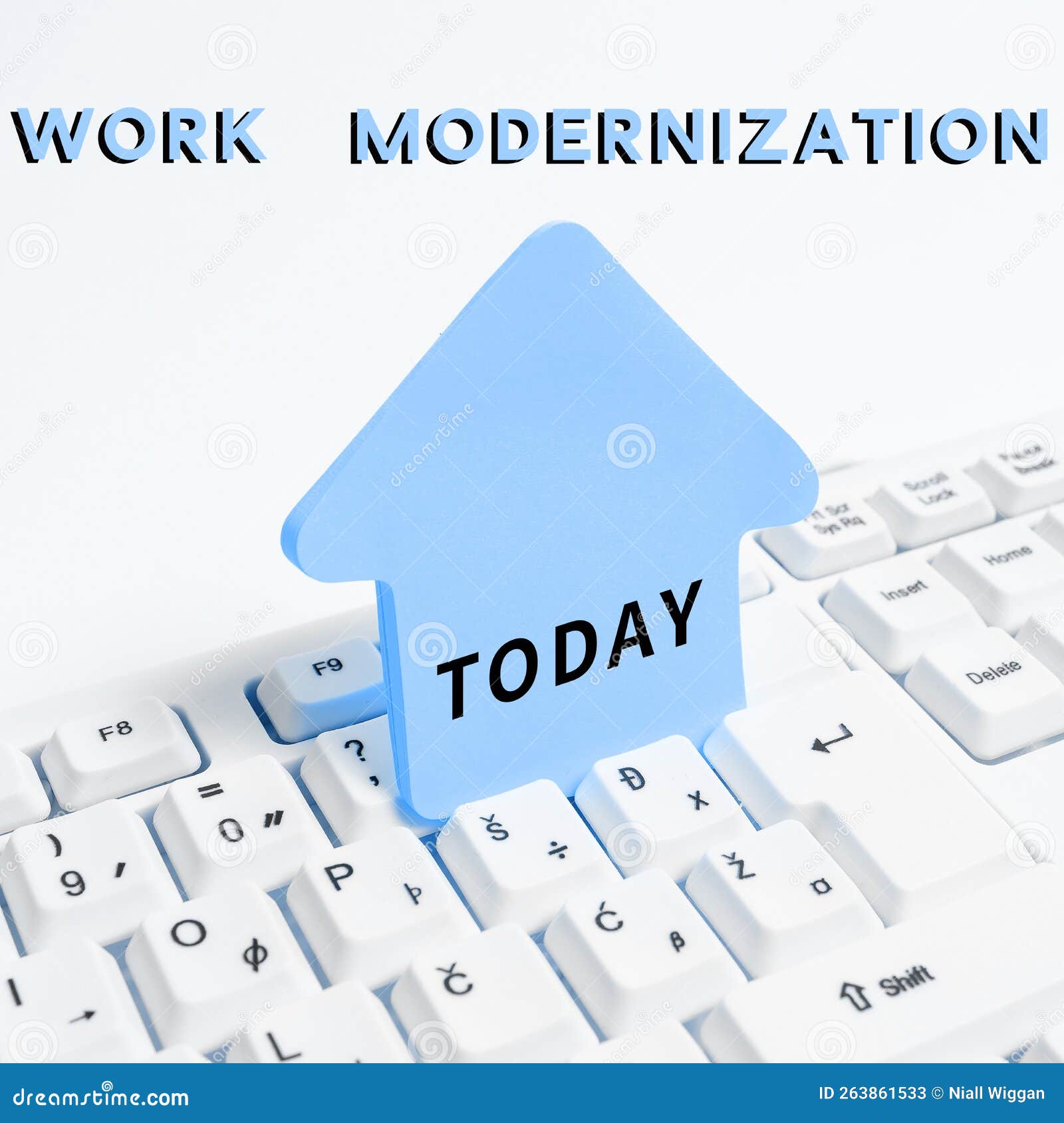 Conceptual Caption Work Modernization. Word for Changing Product ...