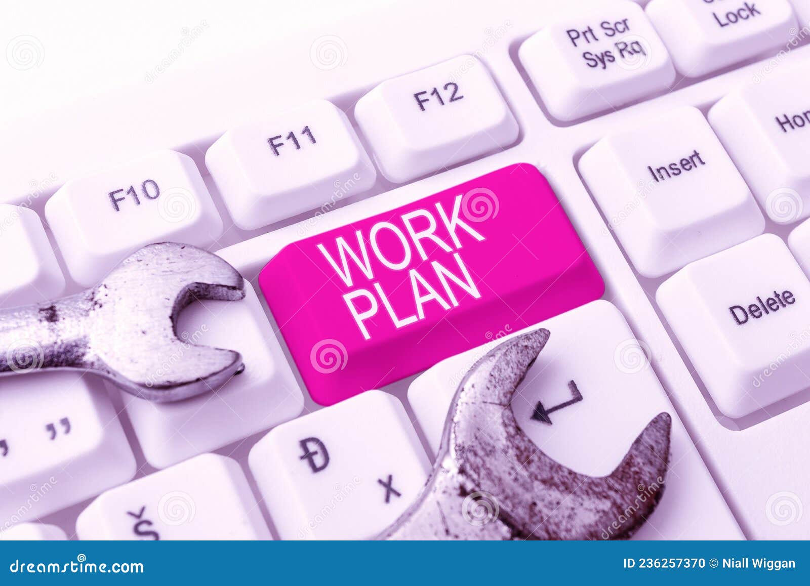 Sign Displaying Work Plan. Concept Meaning Project To Be Accomplished ...