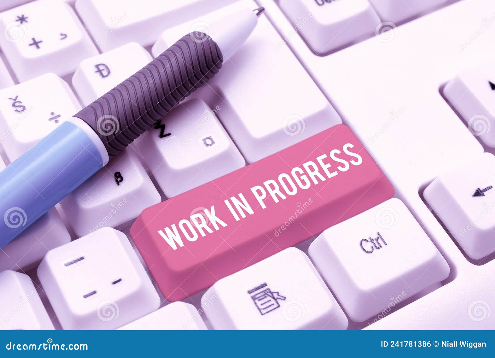 Sign Displaying Work in Progress. Business Idea Ongoing Business with ...