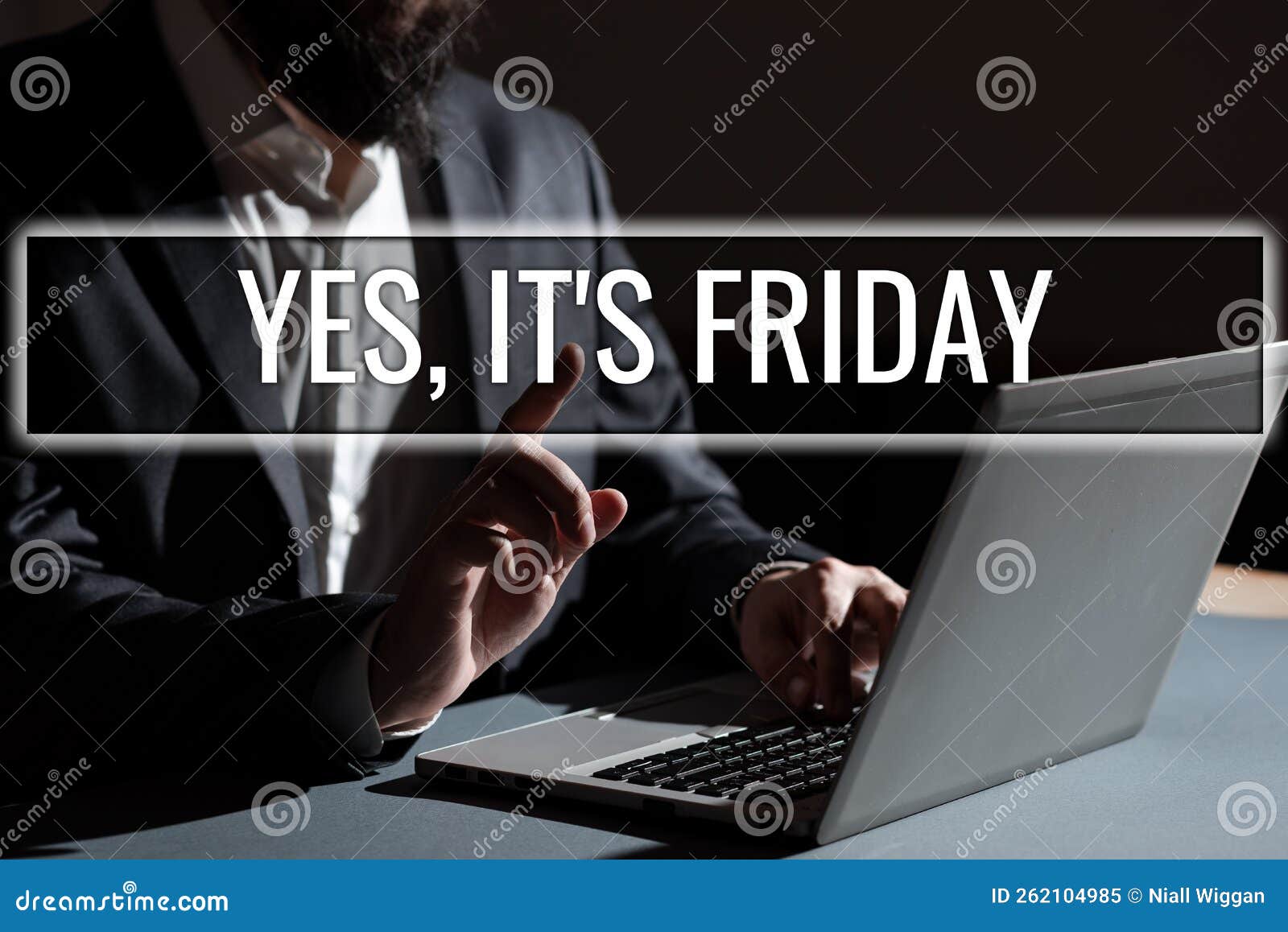 Text Caption Presenting Yes, it& X27;s Friday. Internet Concept Having ...