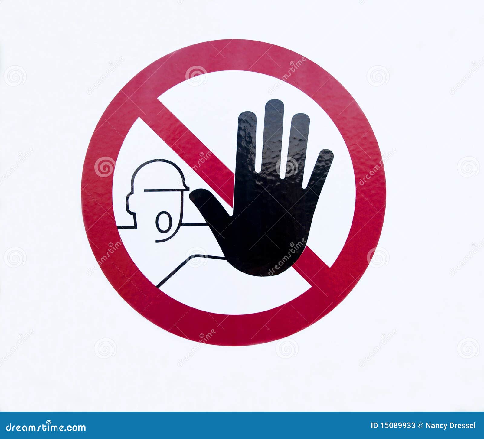 Sign do not enter stock illustration. Illustration of hand - 15089933