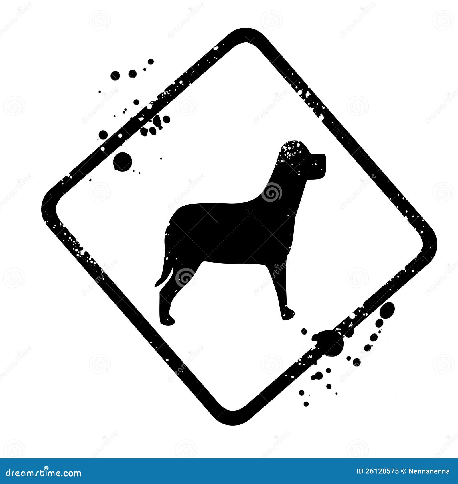 Sign for dog stock illustration. Illustration of season - 26128575