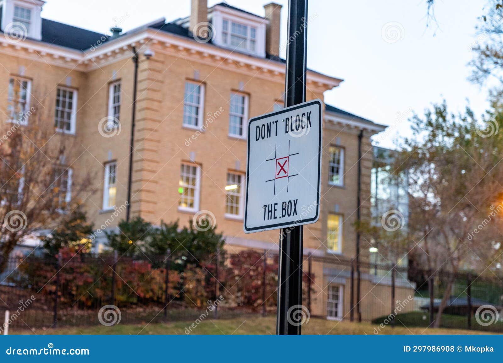 Sign for Don T Block the Box in Downtown Washington DC Stock Photo ...