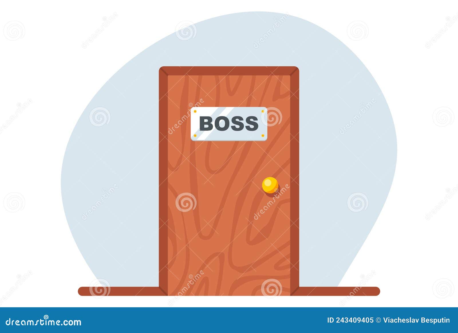 A Sign on the Door that Says Boss. the Position is Written on an Iron ...