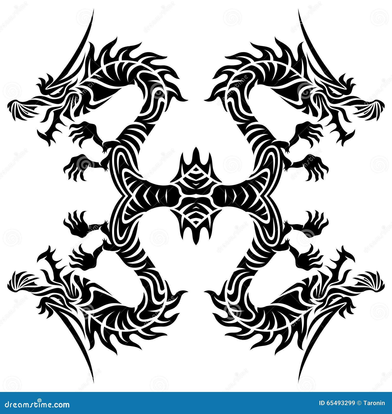 The sign of the dragon stock vector. Illustration of monster - 65493299