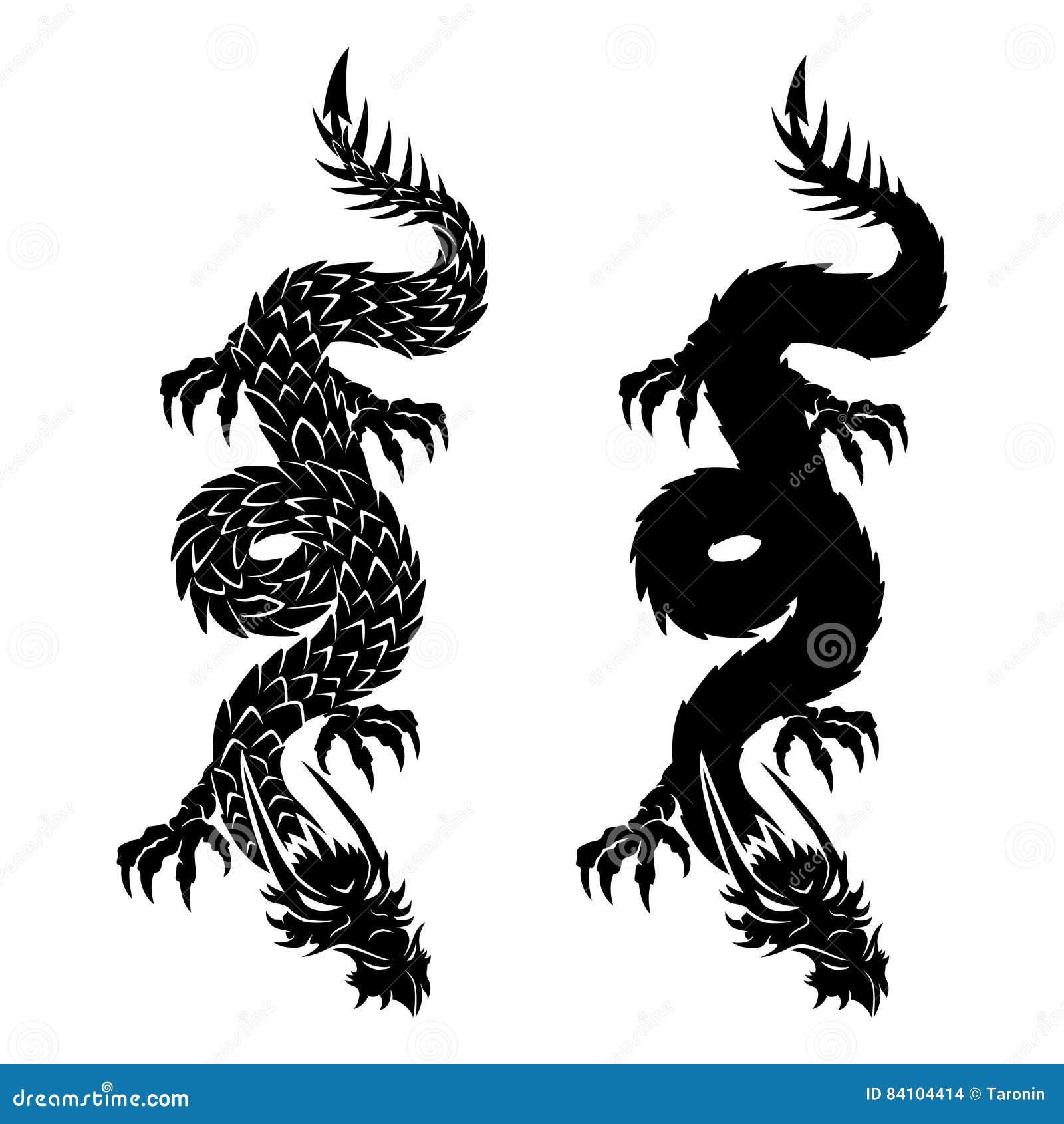 The sign of the dragon. stock vector. Illustration of lizard - 84104414