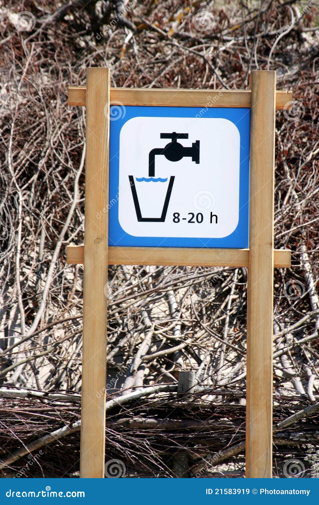 Sign of Drinking Water Place Stock Image - Image of tourism, background ...