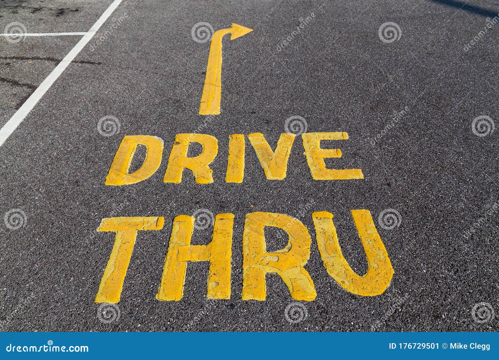 Sign for a drive through stock image. Image of drink - 176729501