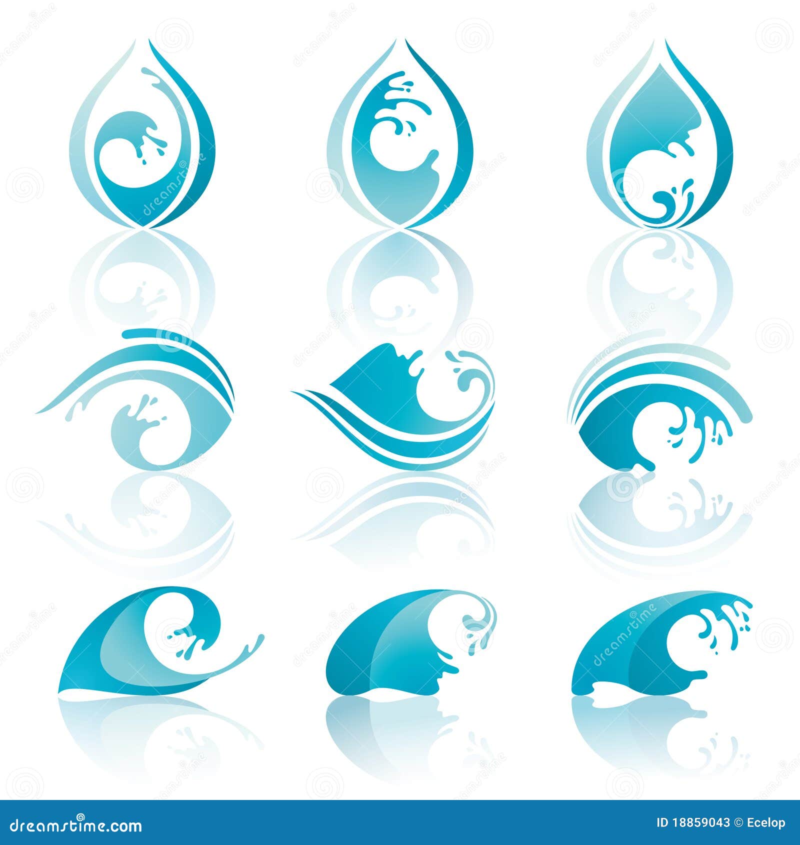 Sign Drop and wave stock vector. Illustration of moisture - 18859043