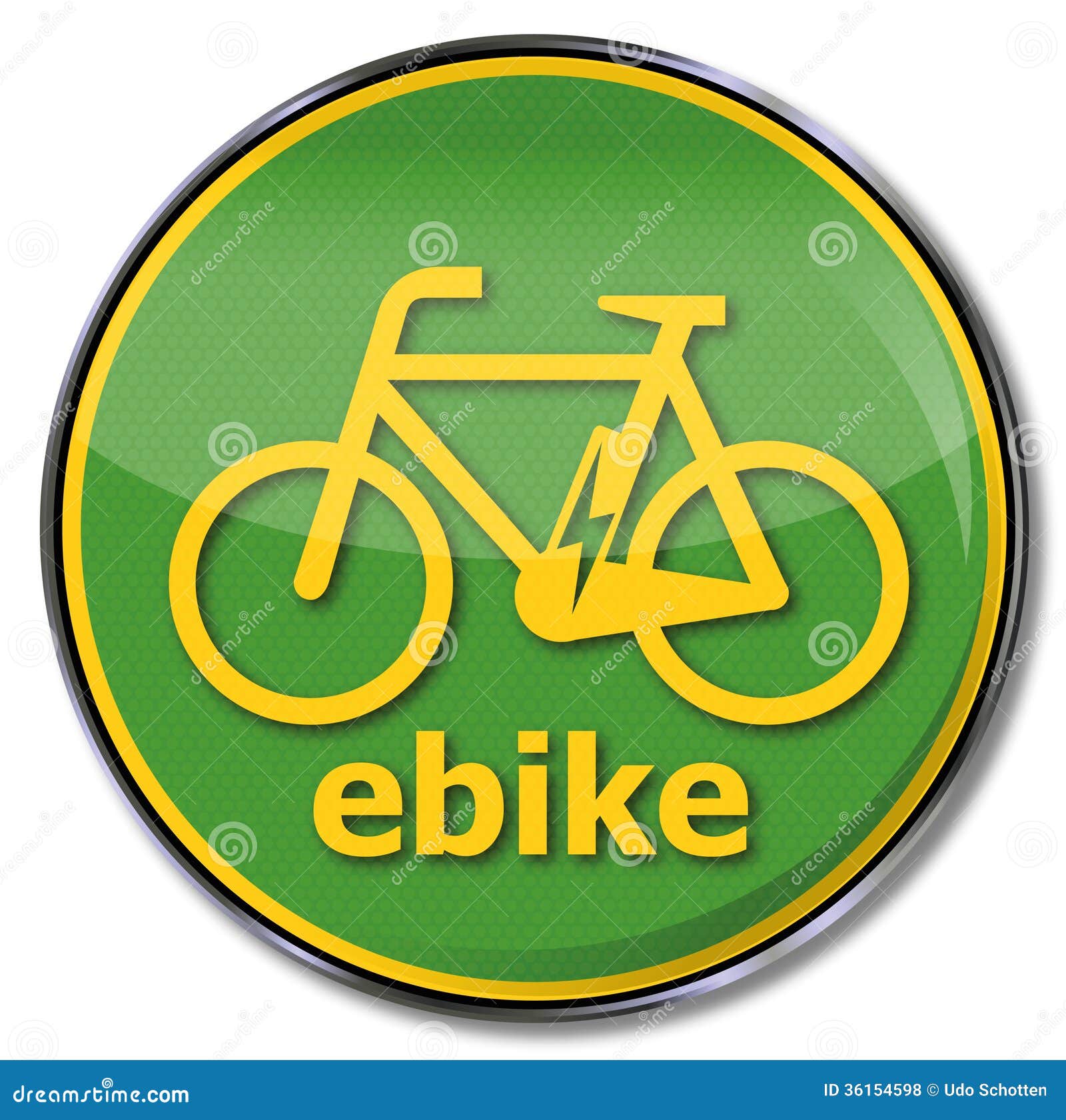Sign e-bike stock vector. Illustration of current, wheel - 36154598