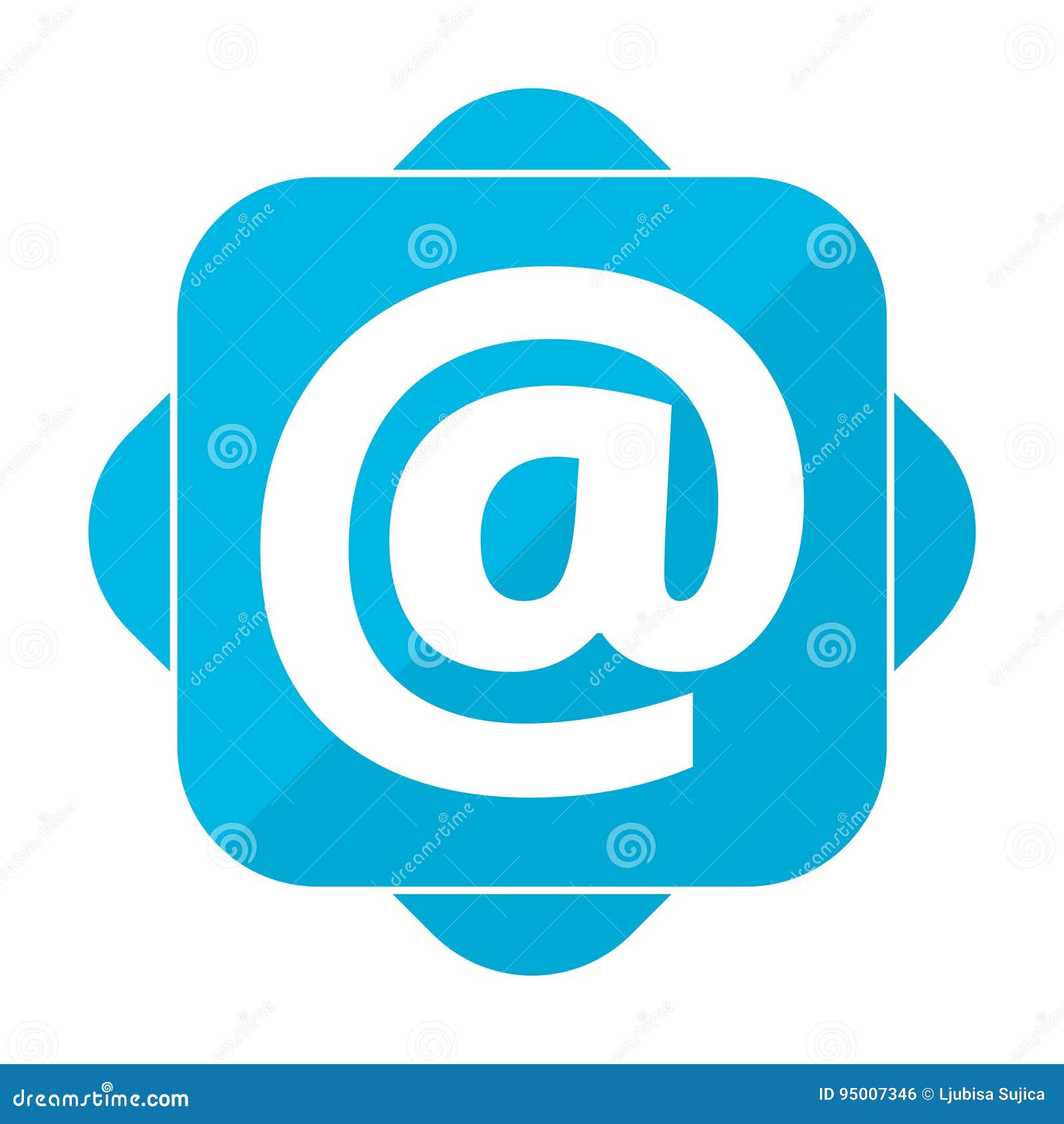 Sign e-mail symbol stock vector. Illustration of business - 95007346