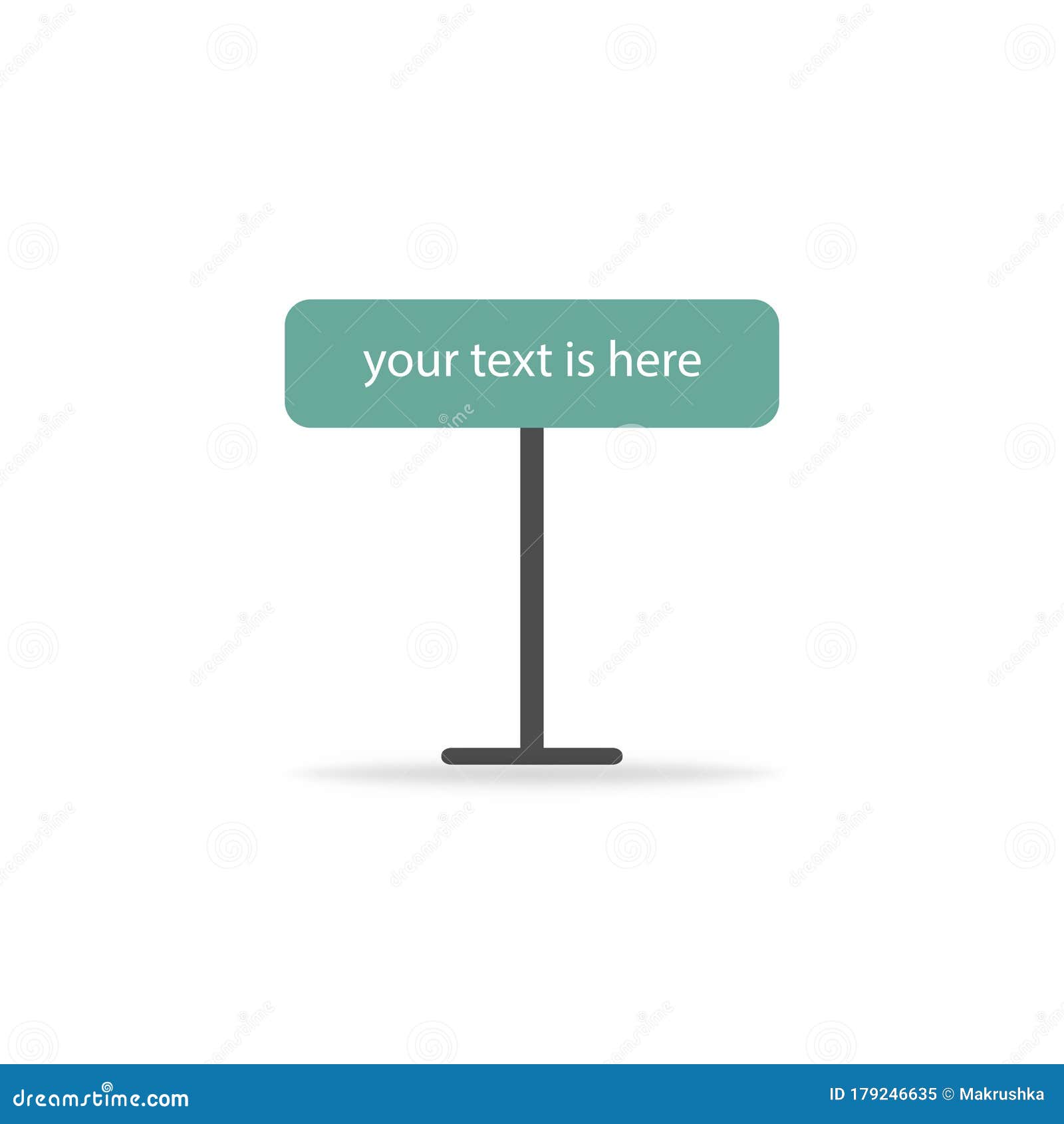 Sign with Editable Text Icon. Note Board. Noticeboard Template Label ...