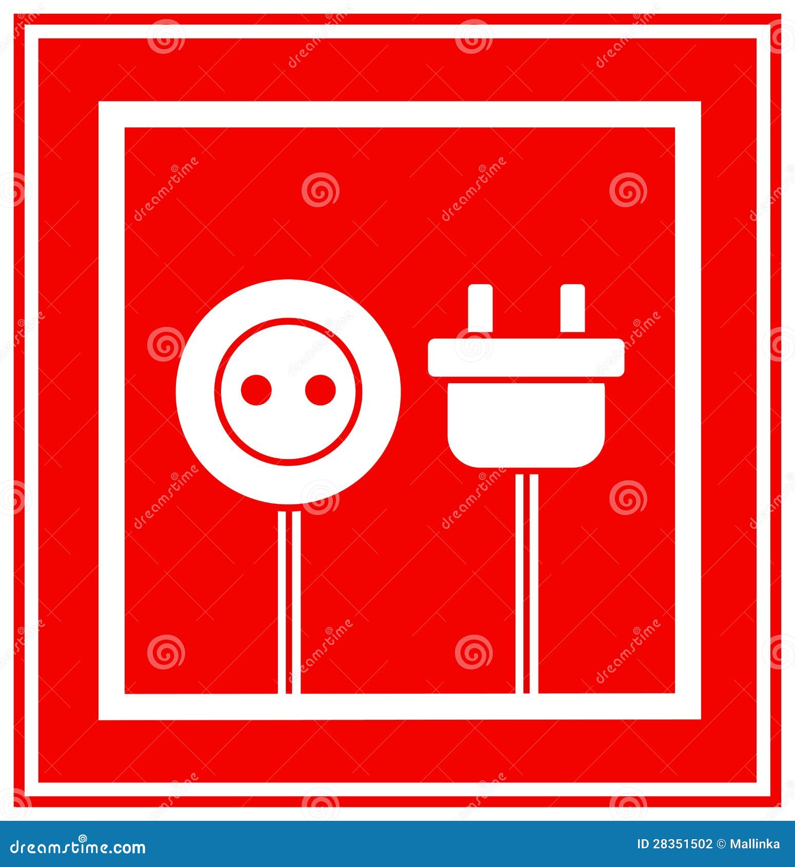 Sign of Electricity in Frame Stock Vector - Illustration of market ...