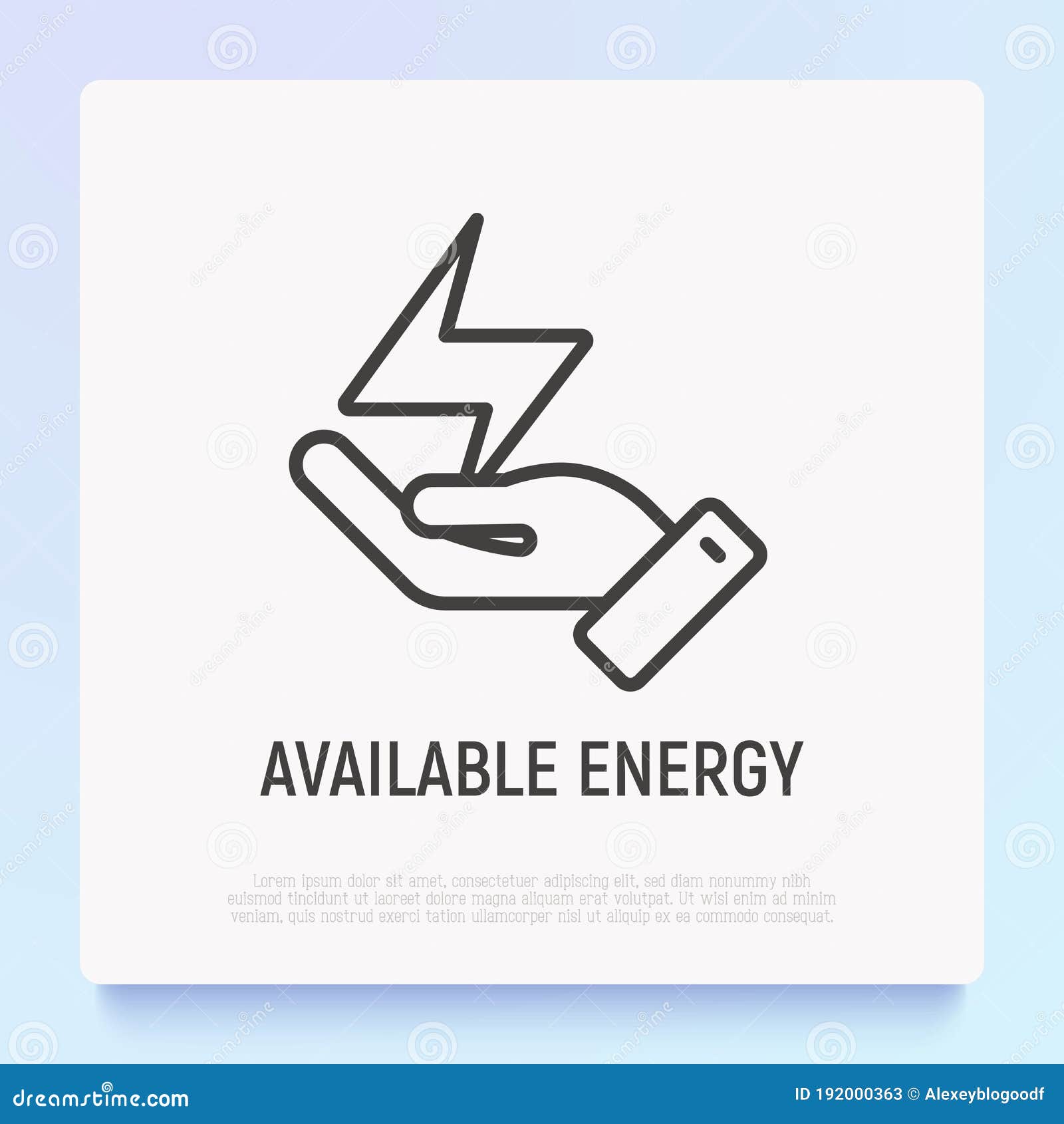Sign of Electricity in Hand. Modern Vector Illustration, Symbol of ...