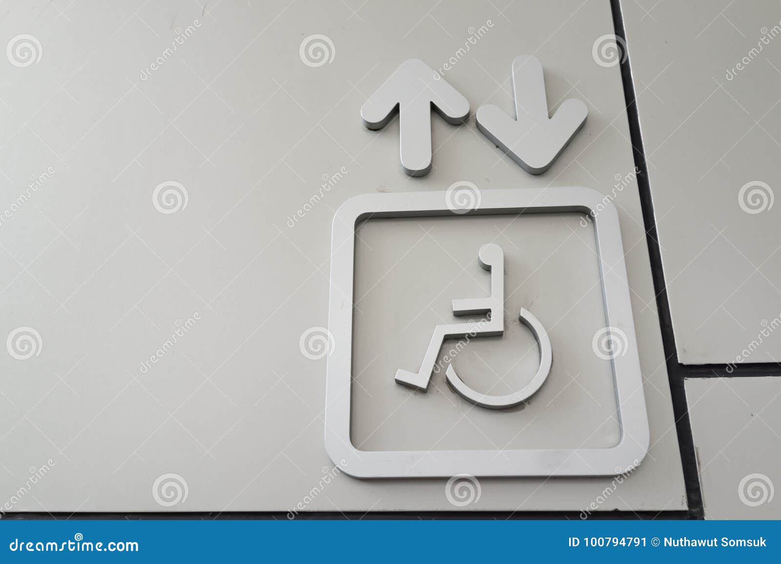 Handicap Lift, Elevator For Invalid Wheelchair Stock Photo ...