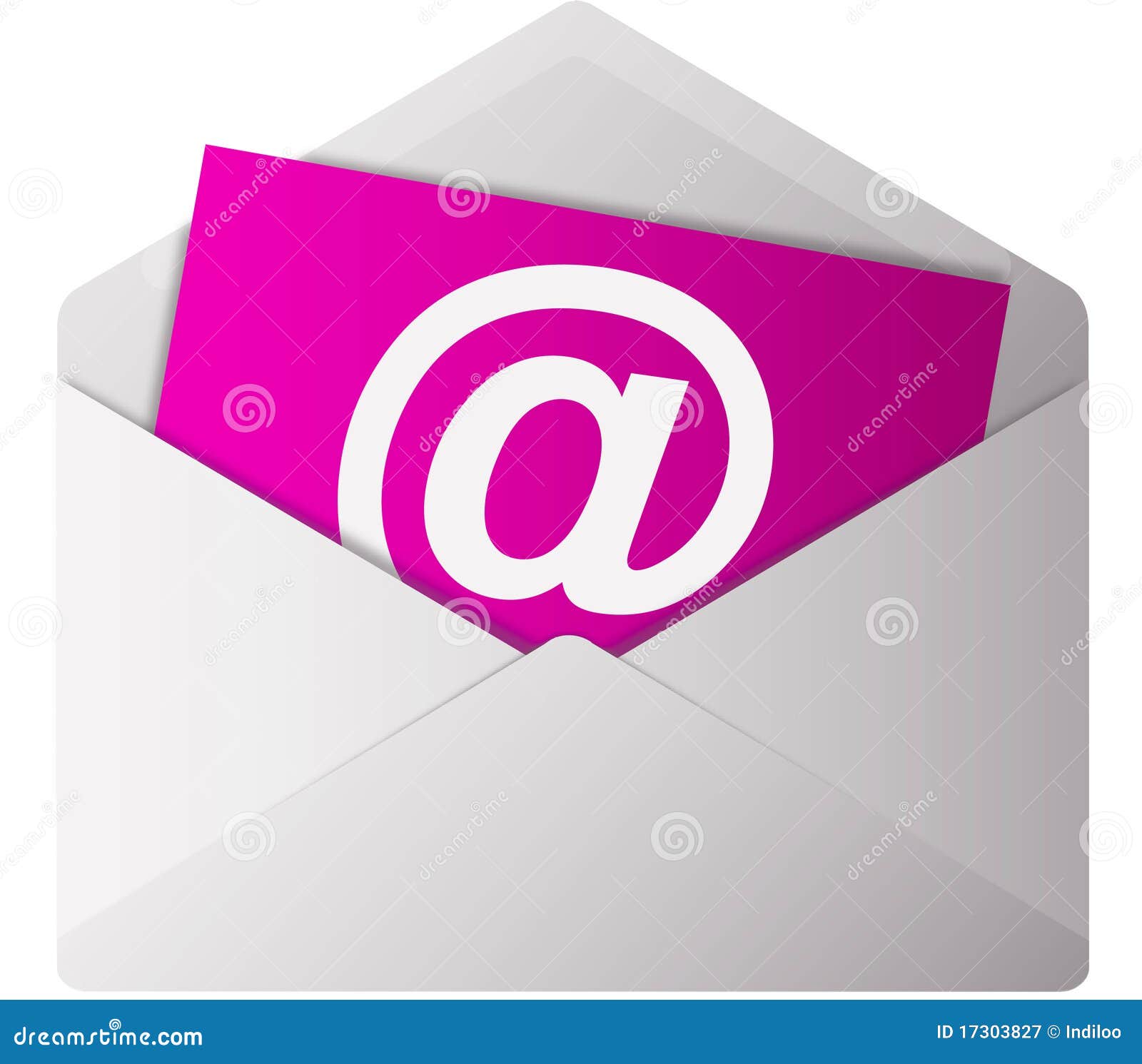 At sign on email letter stock illustration. Illustration of colourful ...