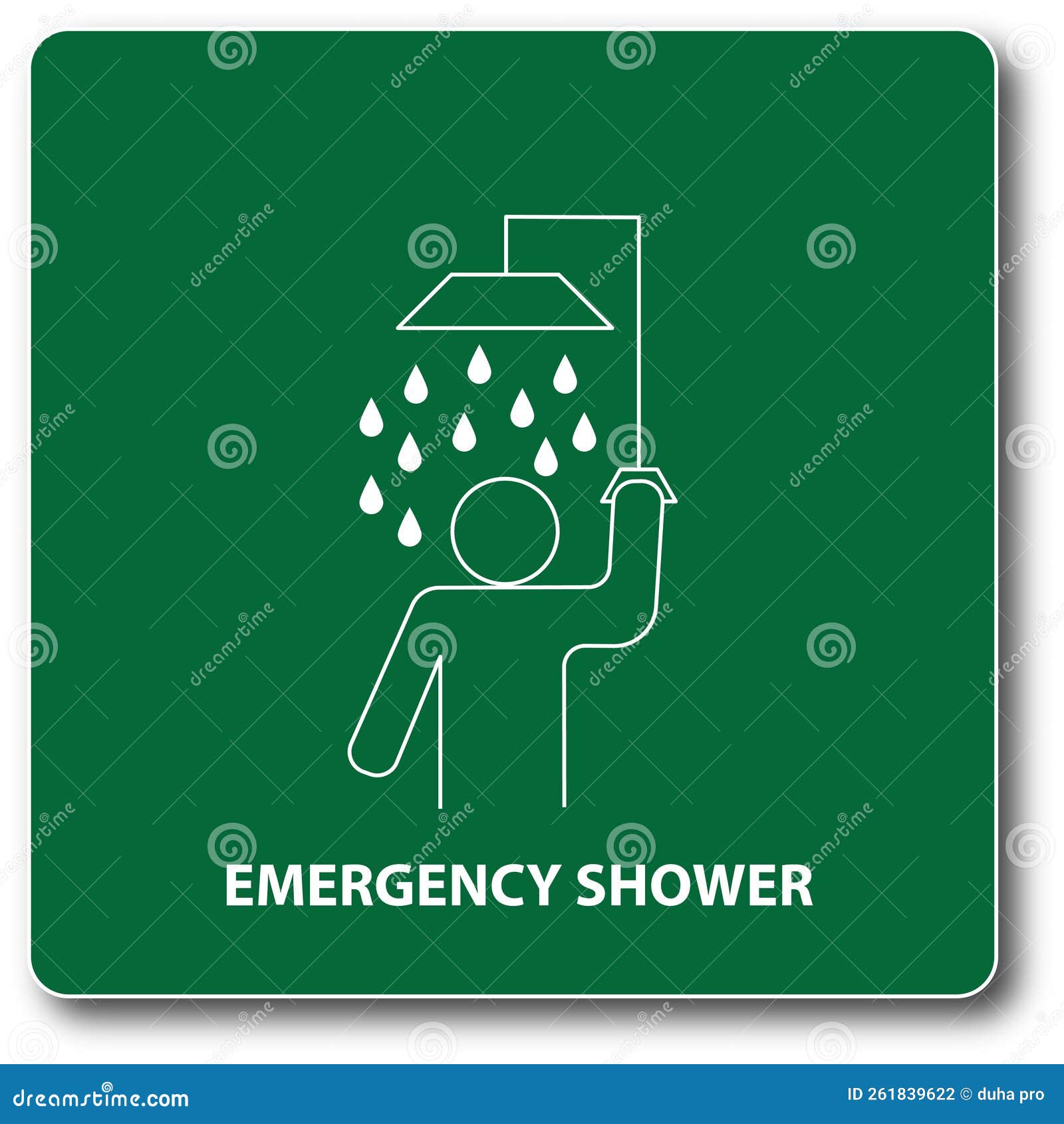 Emergency Shower Symbol Sign, Vector Illustration, Isolate On White ...
