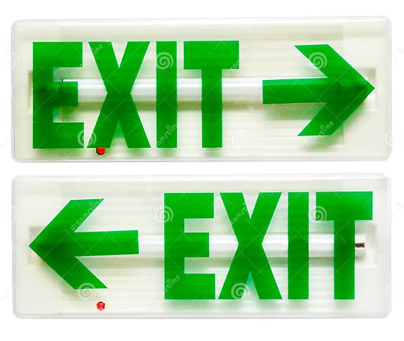 Sign exit stock image. Image of light, right, directional - 11318967