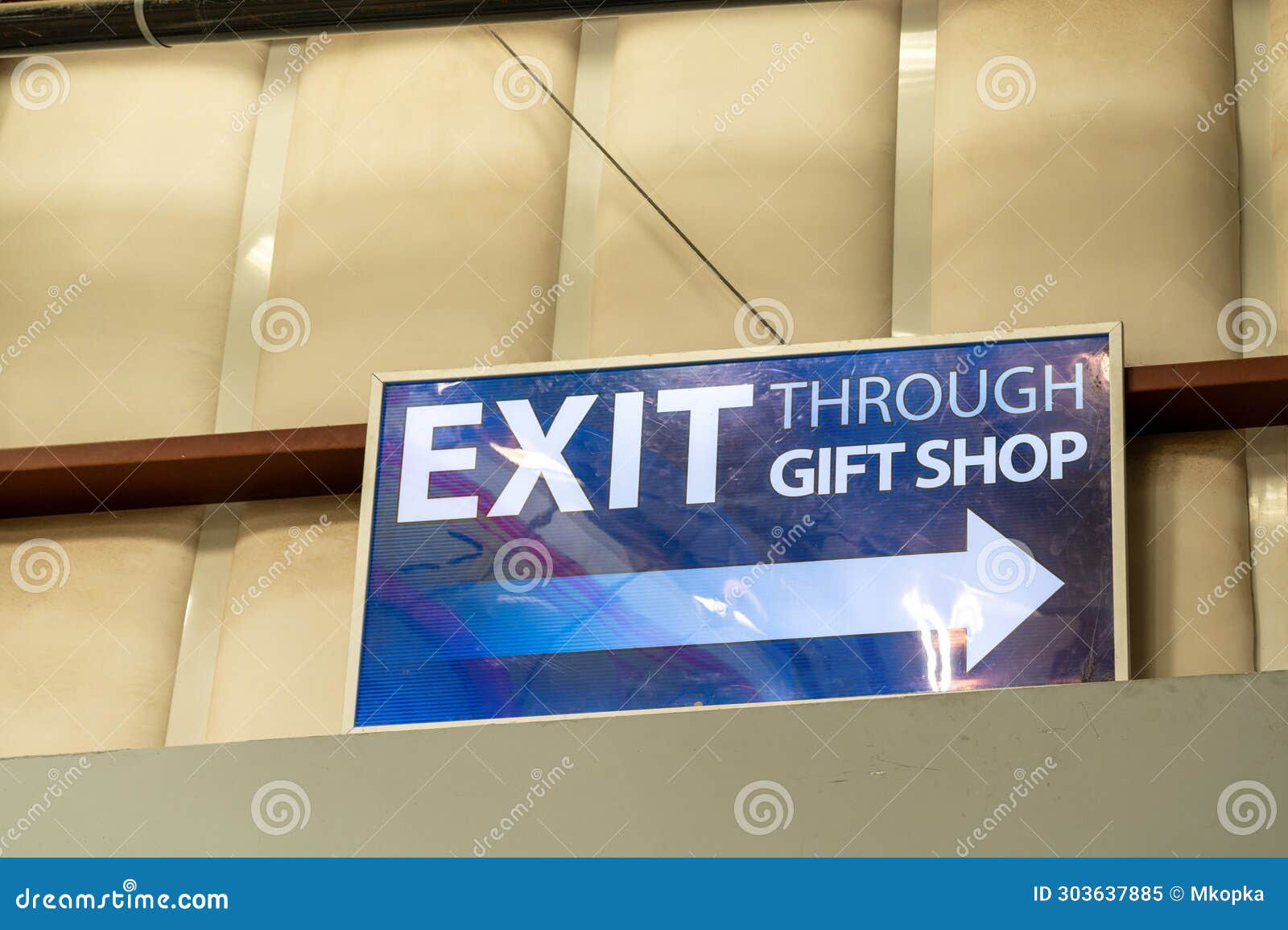 Sign - Exit through the Gift Shop, Consumerism Concept Stock Image ...