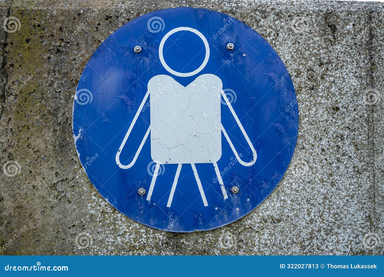 Sign Explaining that this is a Life Jacket Zone. Stock Image - Image of ...