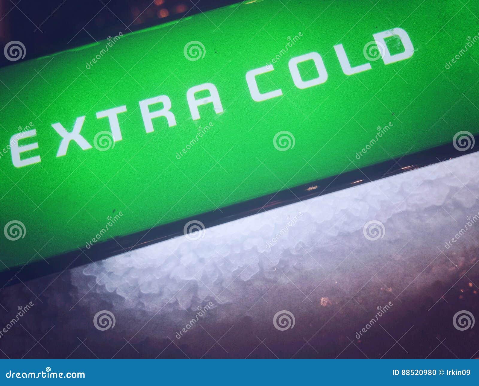 Sign Extra Cold stock photo. Image of beer, extra, green - 88520980
