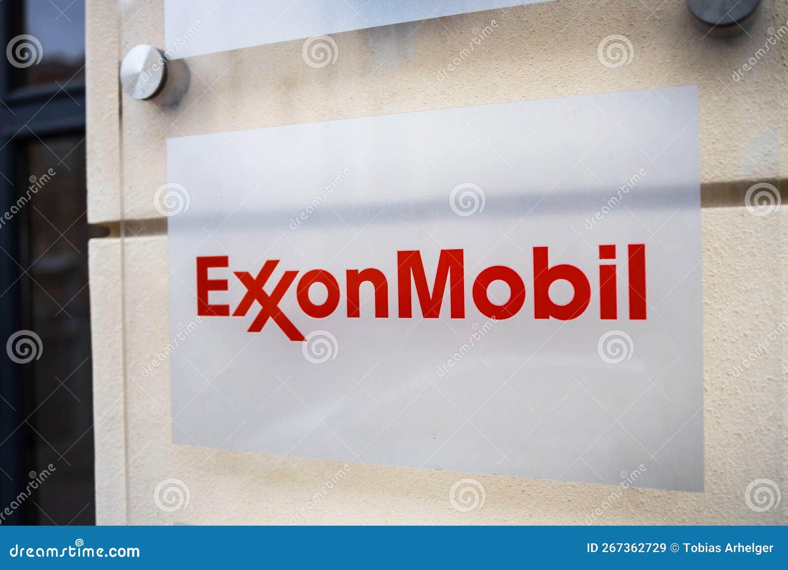 A sign of exxon mobil editorial stock image. Image of mobil - 267362729