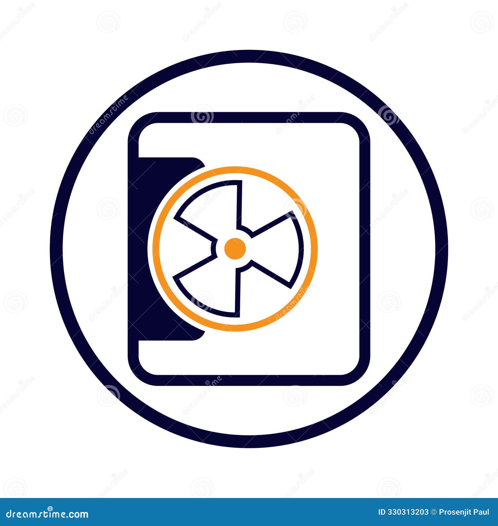 Sign, Fan Sign, Radiation Radioactive Sign Icon Stock Illustration ...