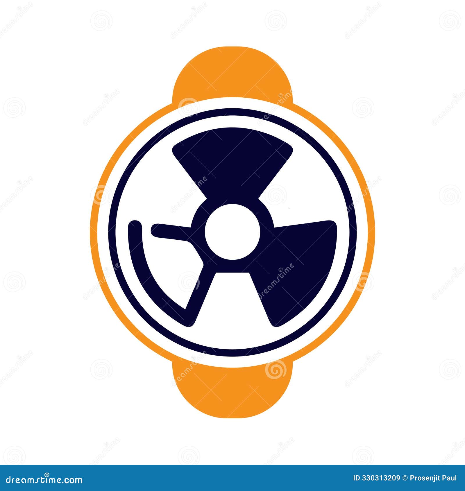 Sign, Fan Sign, Radiation Radioactive Sign Icon Stock Illustration ...