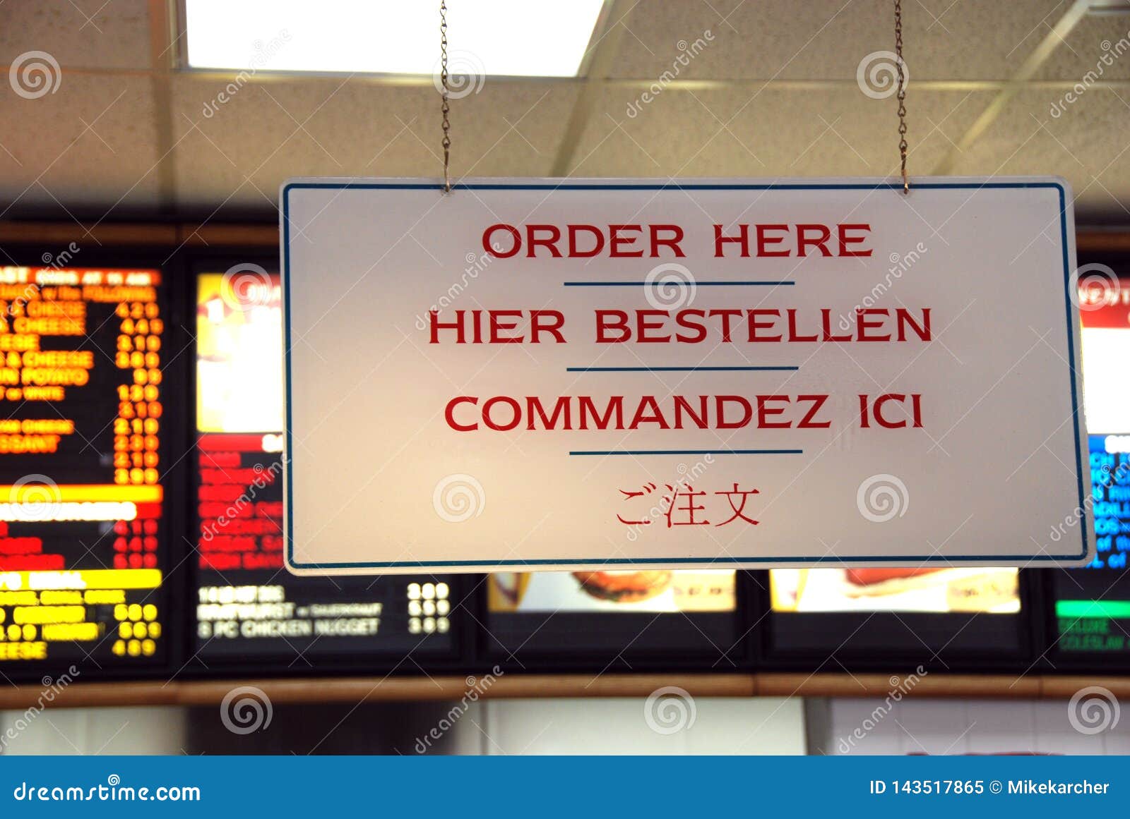 Order here sign editorial image. Image of direction - 143517865