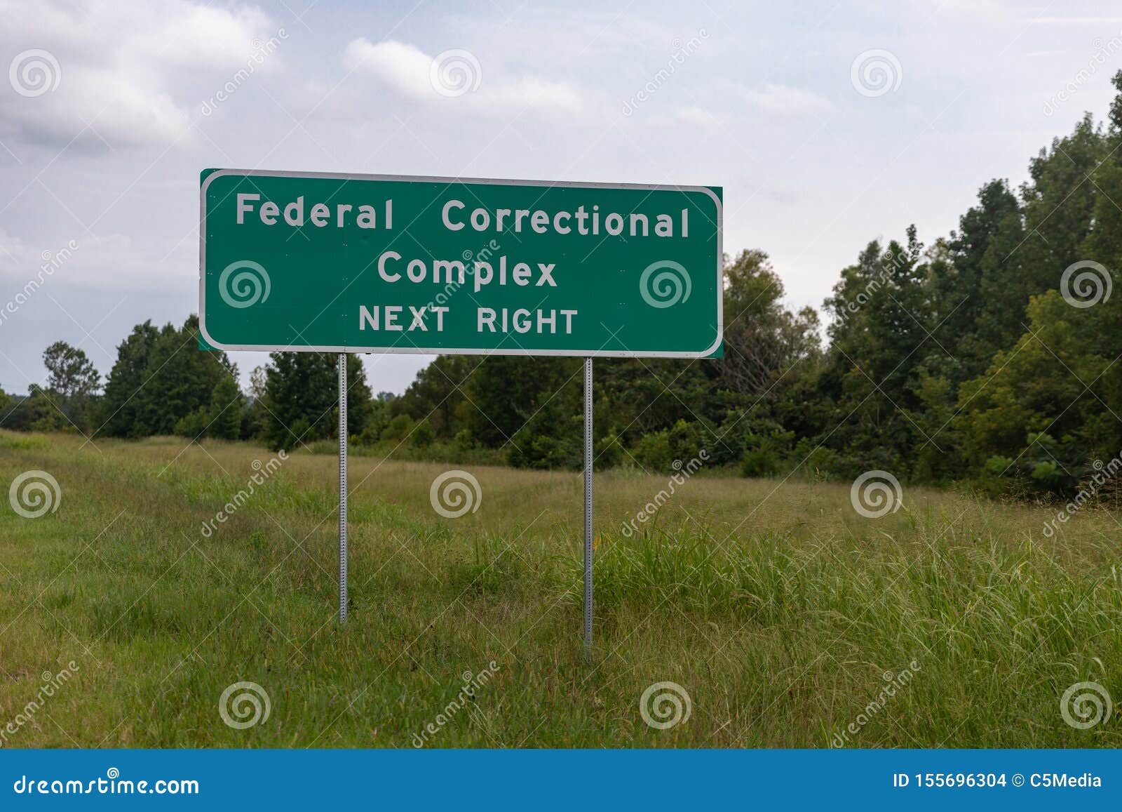 Sign for Federal Correctional Facility Stock Photo - Image of locked ...