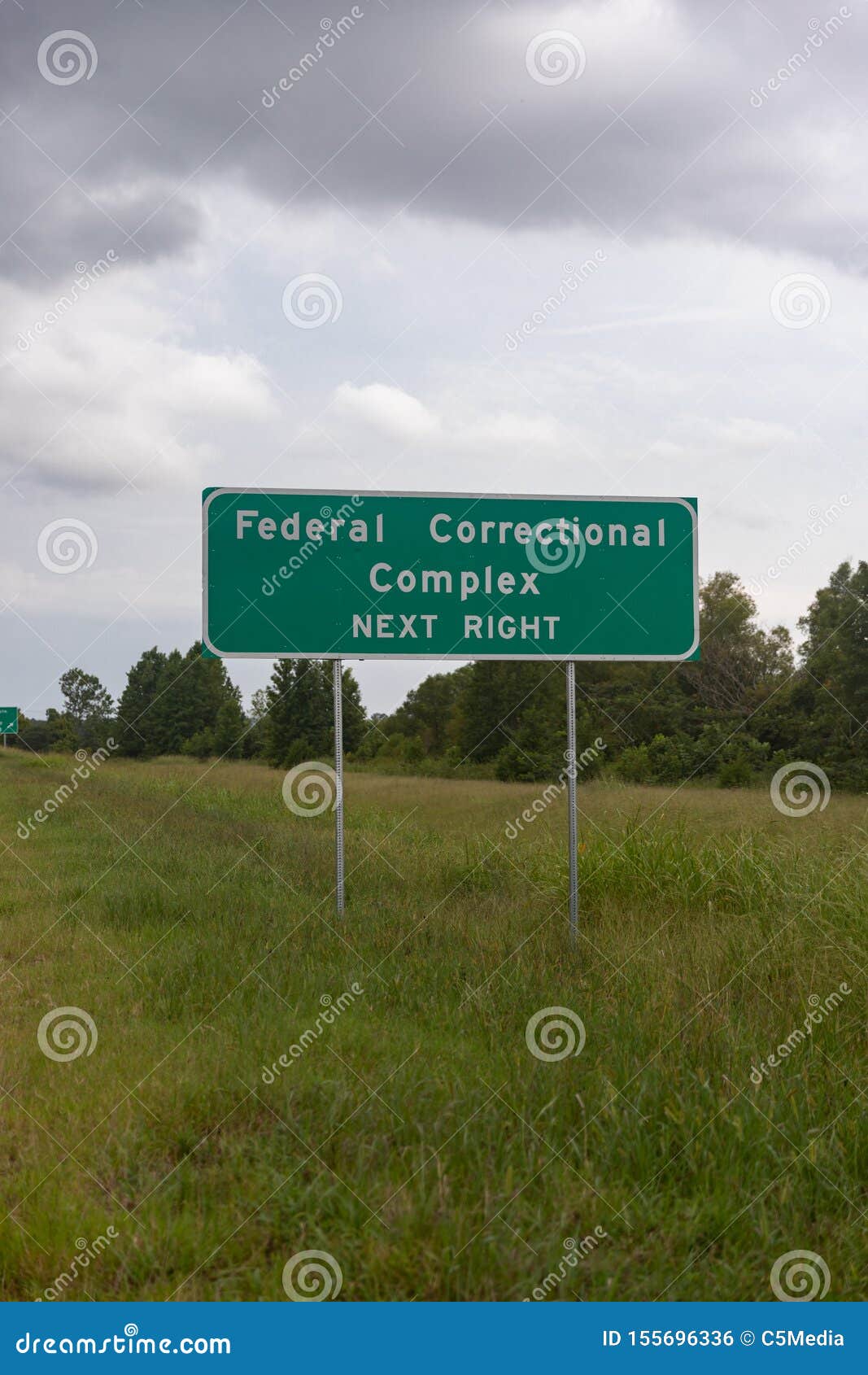 Sign for Federal Correctional Facility Stock Photo - Image of prisoner ...
