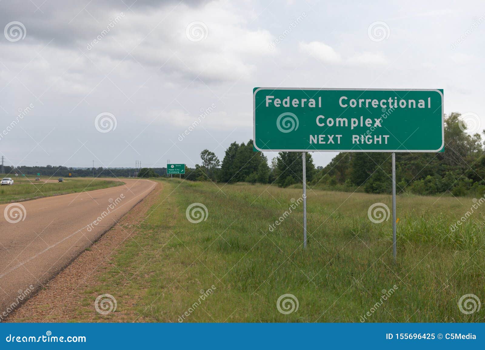 Sign for Federal Correctional Facility Stock Image - Image of adult ...