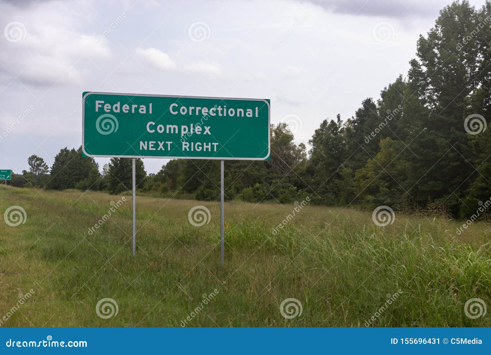 Sign for Federal Correctional Facility Stock Image - Image of prison ...