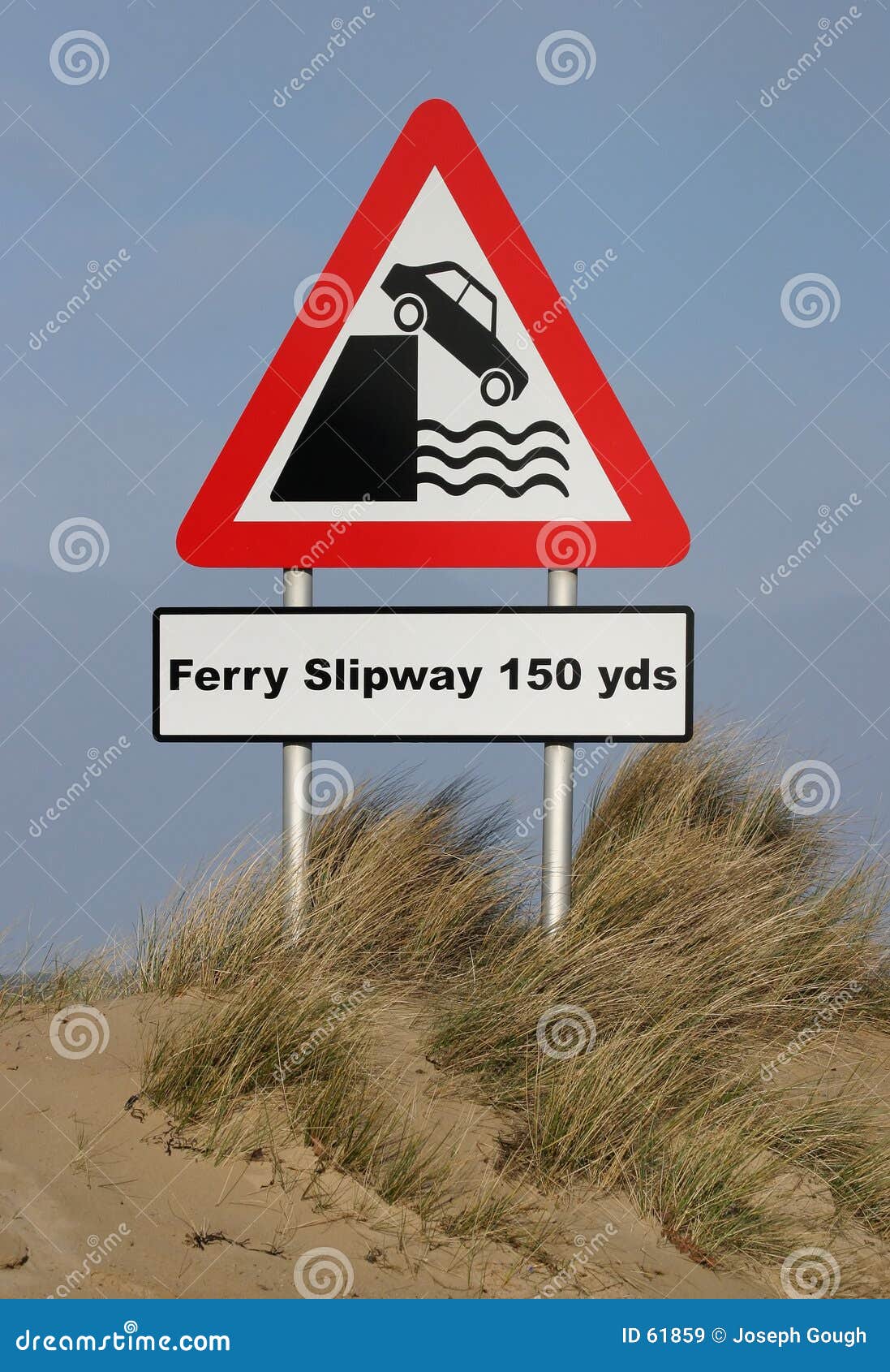 Sign, Ferry Slipway stock image. Image of coast, sand, water - 61859
