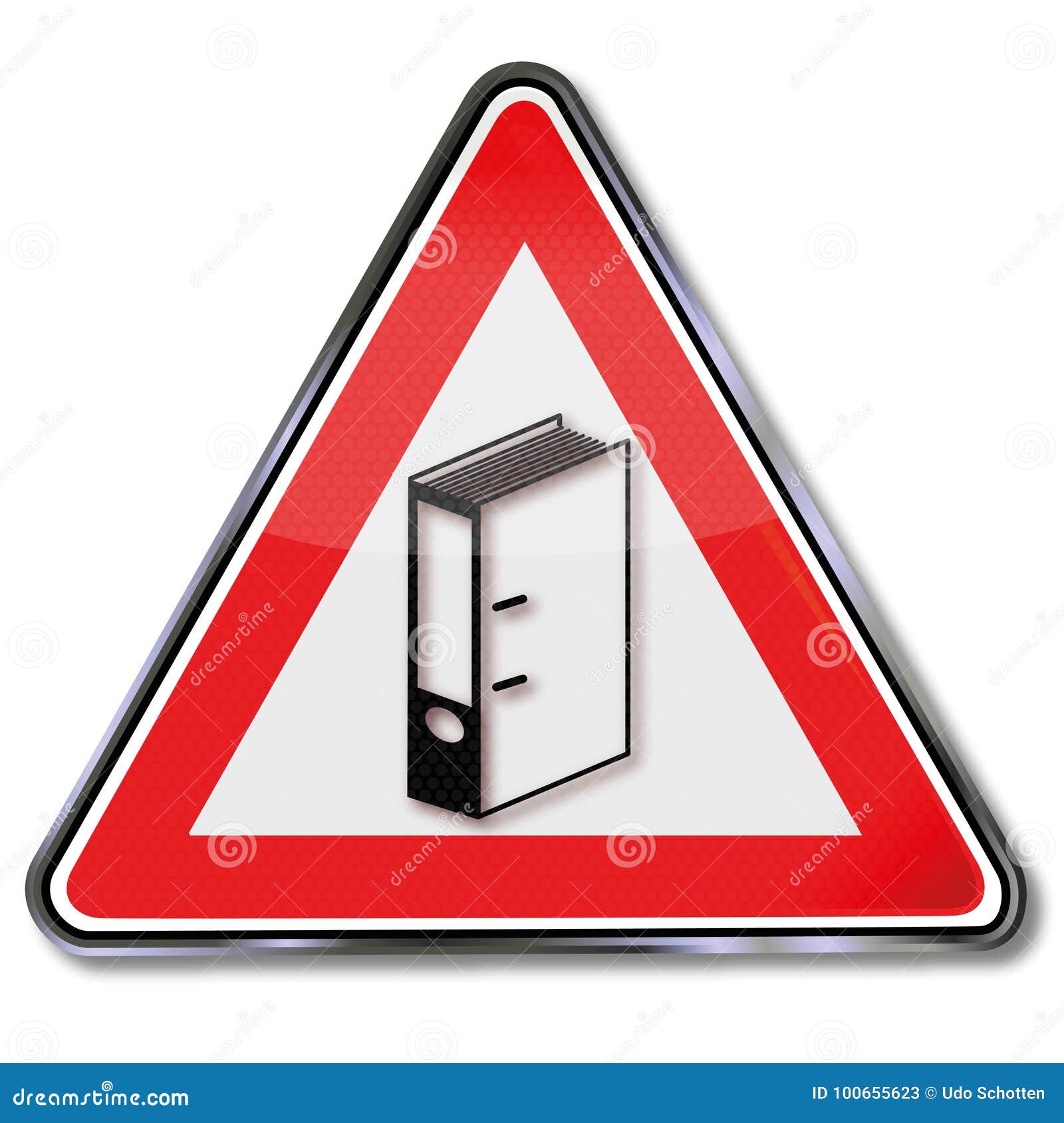 Sign with file folder stock vector. Illustration of paperwork - 100655623