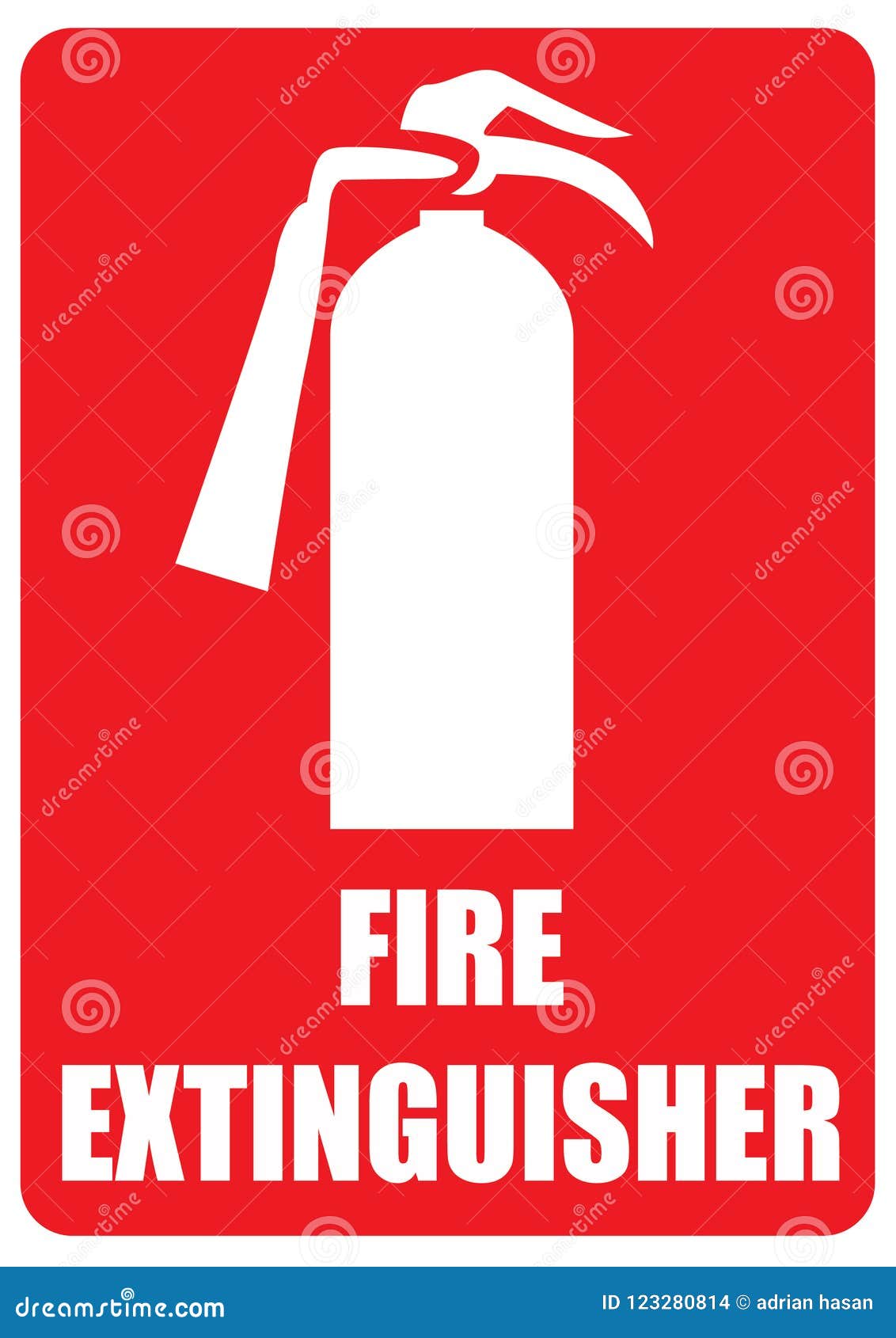 Sign fire extinguisher stock illustration. Illustration of extinguisher ...