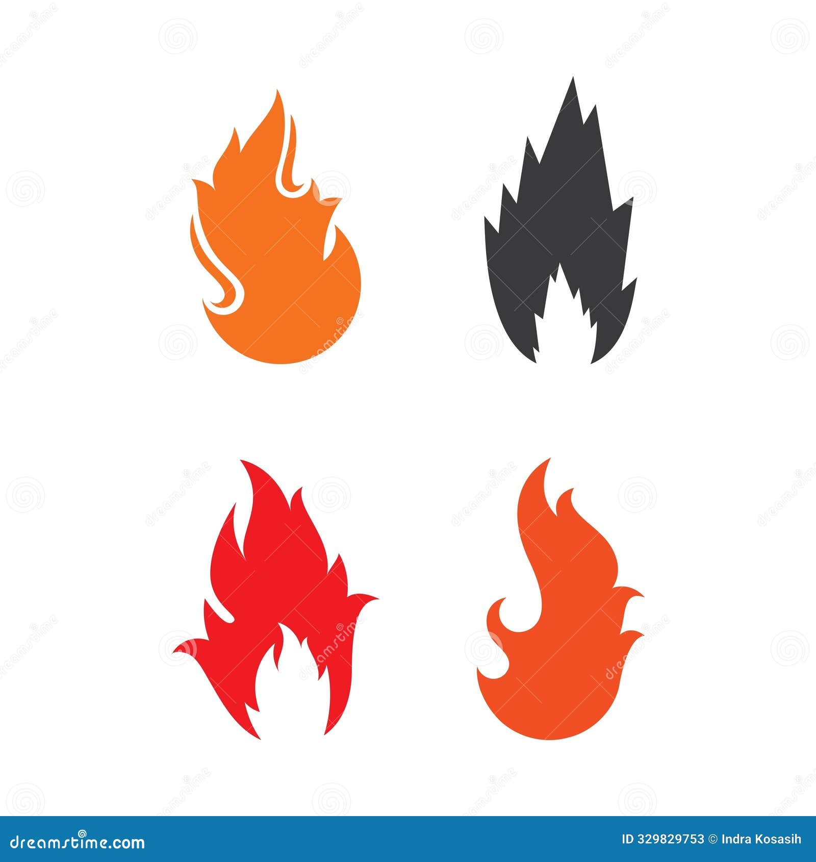 Sign of Fire Flame Logo Vector Icon Illustration Stock Vector ...